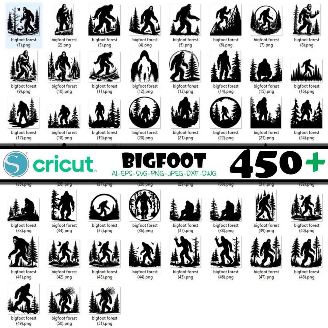 Bigfoot Svg Bundle, Bigfoot Clipart, Bigfoot Silhouette, Bigfoot Vector ...