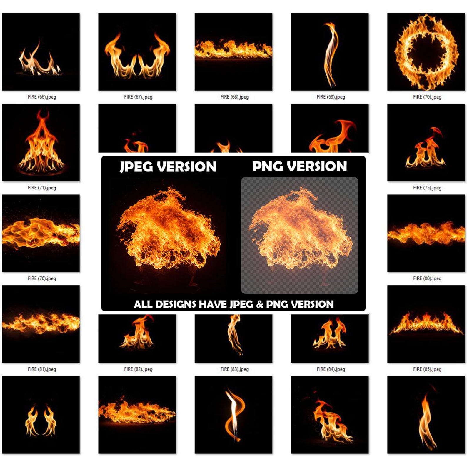 90 Fire Overlays, Photoshop Fire Overlays, Digital Fire Effect & Flames ...