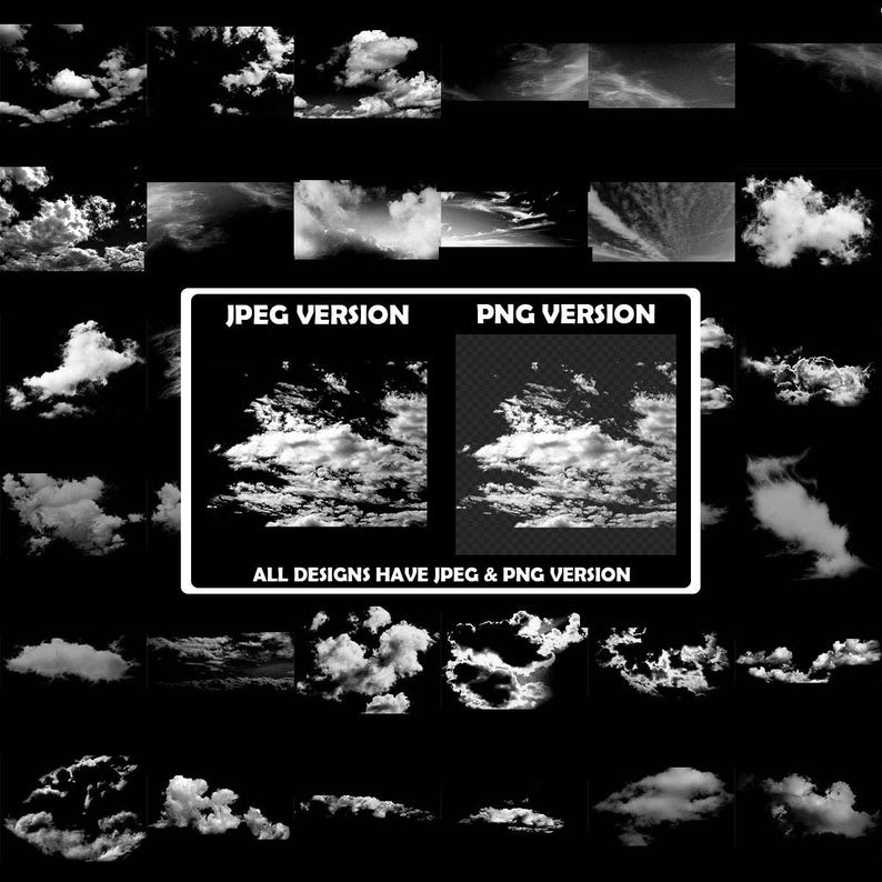 Clouds Overlay, Digital Clouds, Clouds Photoshop, Photography Overlays ...