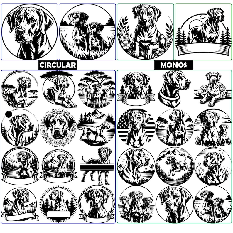Rhodesian Ridgeback Laser SVG, Rhodesian Ridgeback Wall Art SVG ...