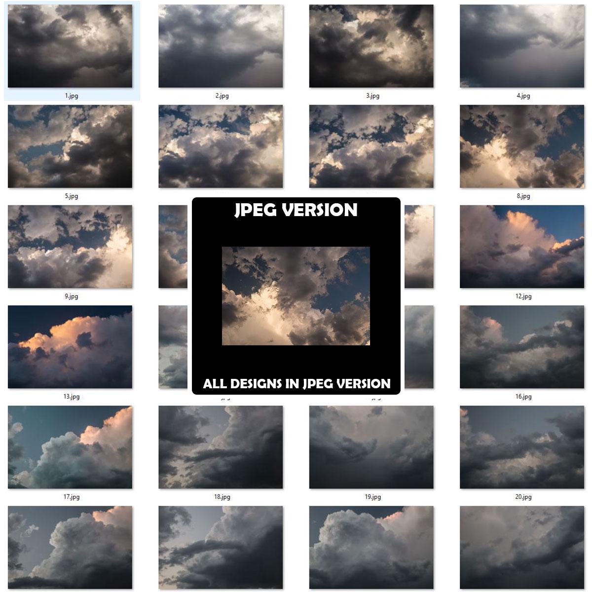 Stormy Sky Photoshop Overlays, Professional Photo Layer, Overcast ...
