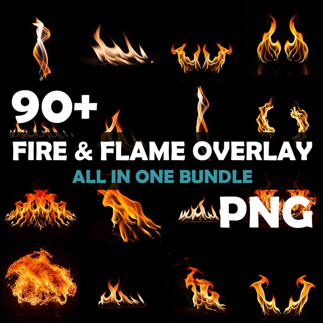 90 Fire Overlays Clipart, Fire Flame Overlays, Fire Effects, Fire ...