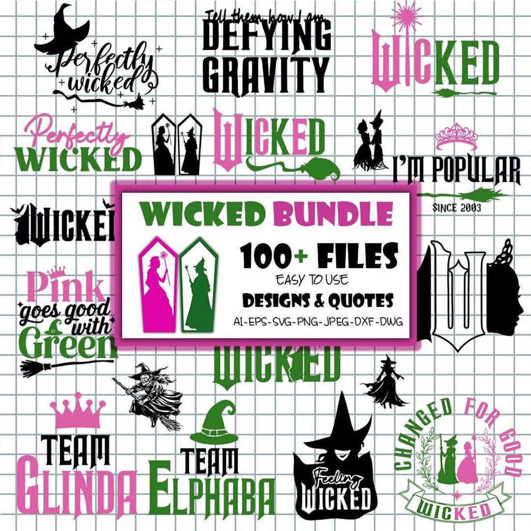 Wicked Movie Svg Mega Bundle, I Have Been Wicked Change for Good Svg ...