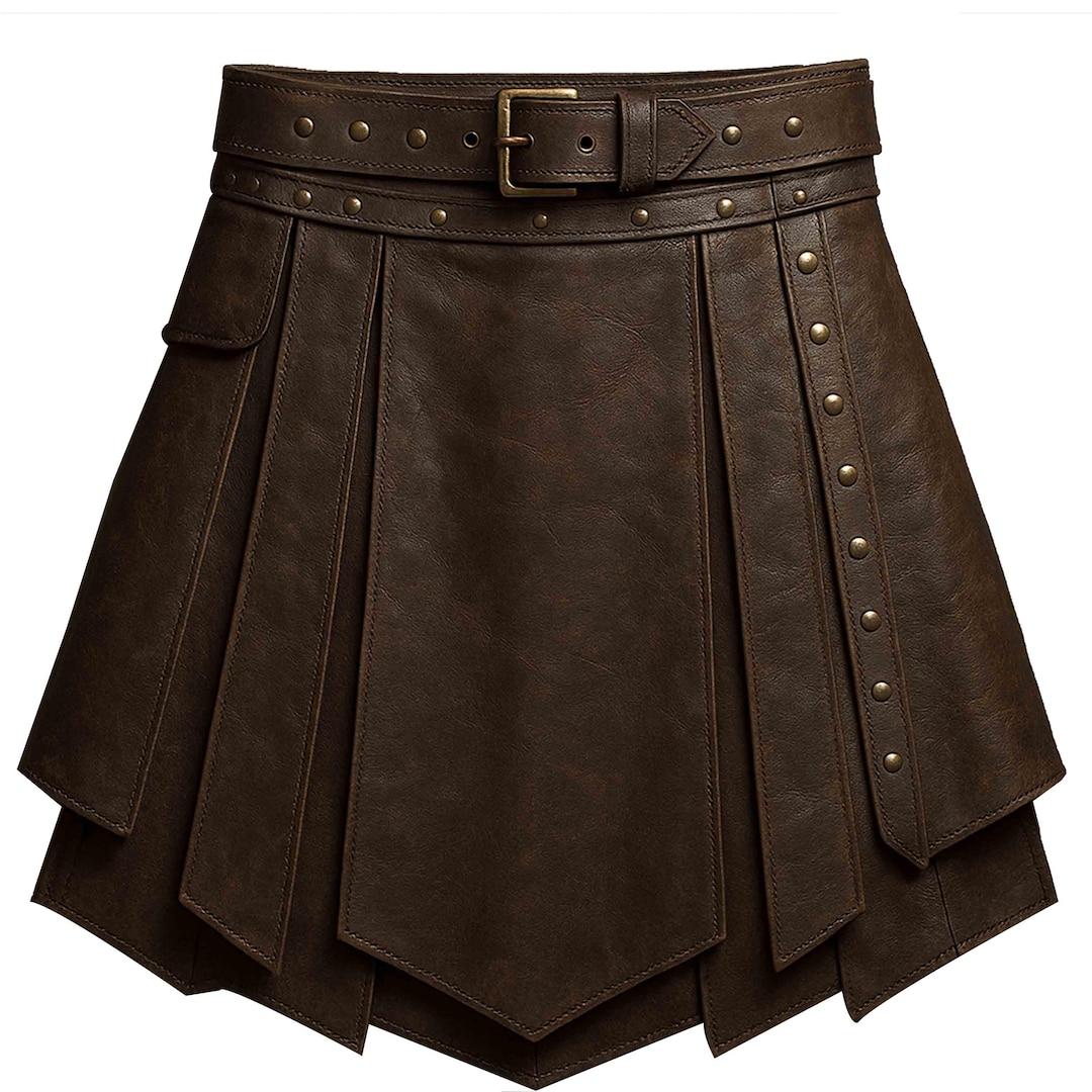 Personalised Men's Leather Warrior Kilt: Medieval LARP Cosplay Skirt - Etsy