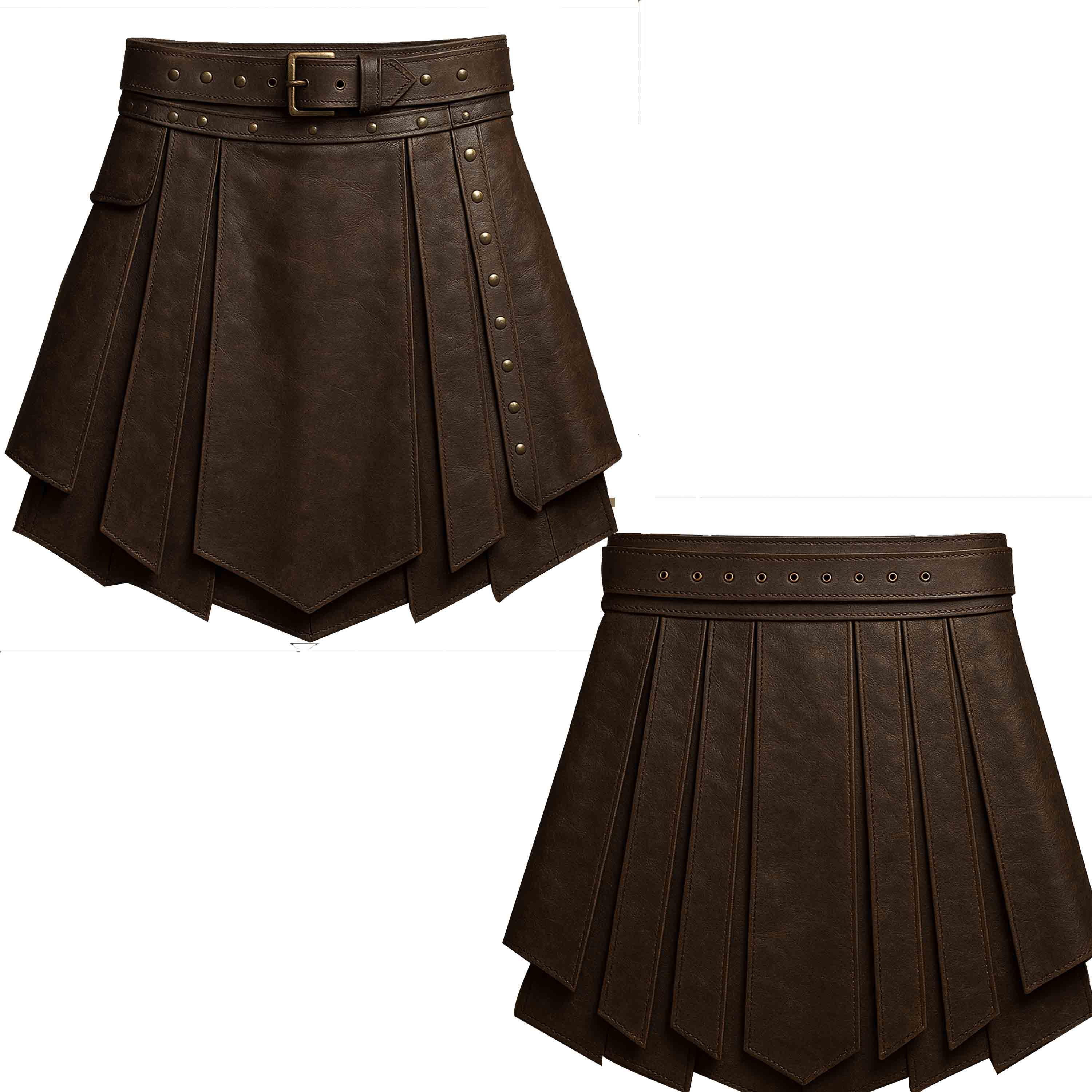 Personalised Men's Leather Warrior Kilt: Medieval LARP Cosplay Skirt - Etsy