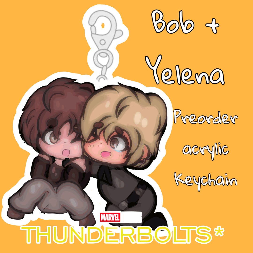 Thunderbolts Bob and Yelena Acrylic Keychain Marvel Thunderbolts ...