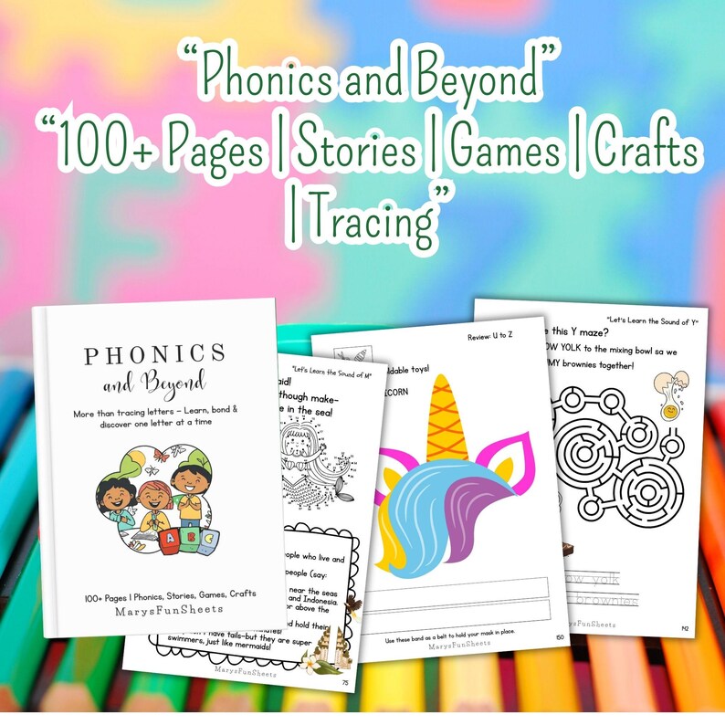 Phonics and Beyond A–Z | 100+ Page Alphabet Workbook With Crafts ...