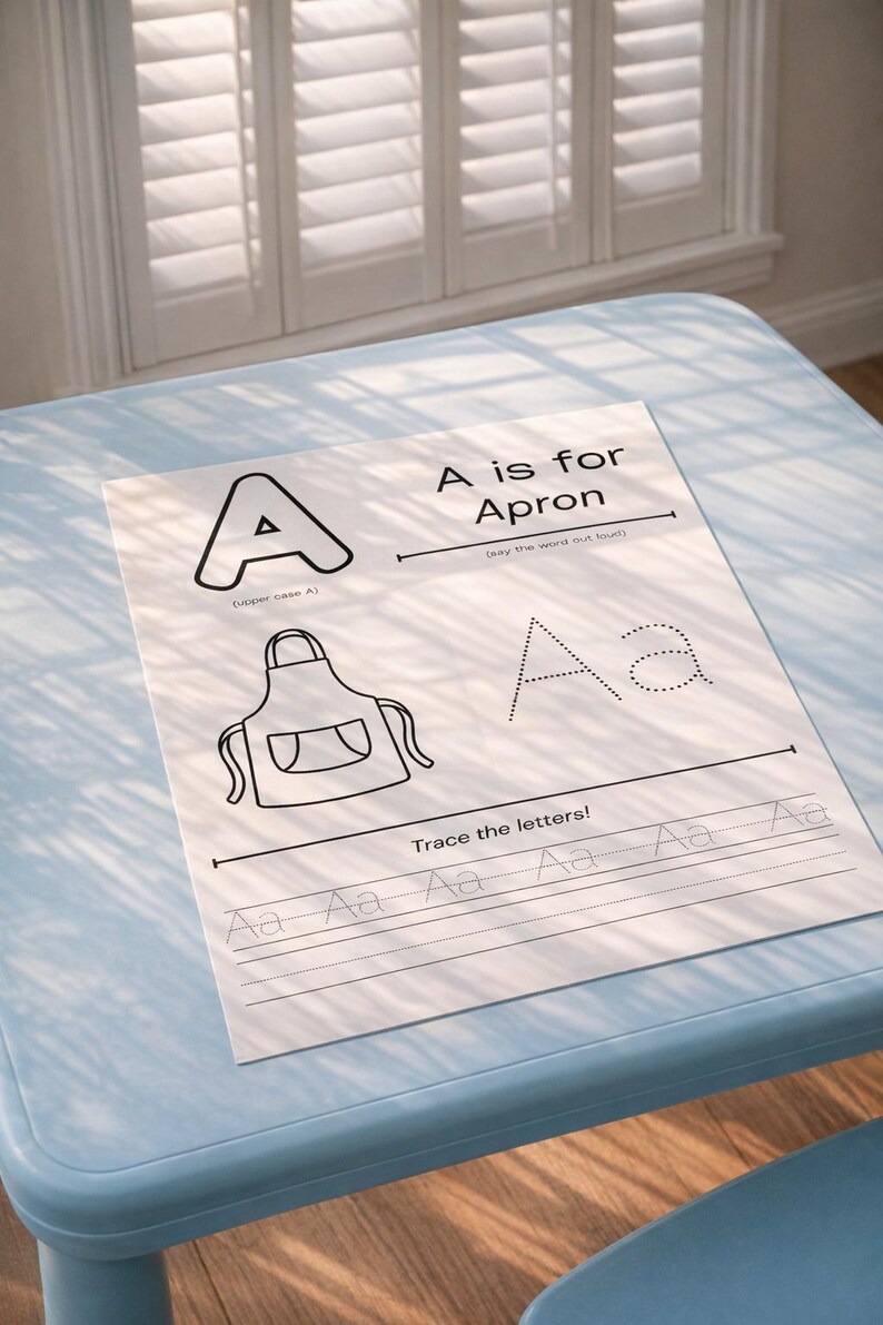 Bakery Alphabet Worksheets A-Z – Preschool Learning, Tracing, Coloring ...