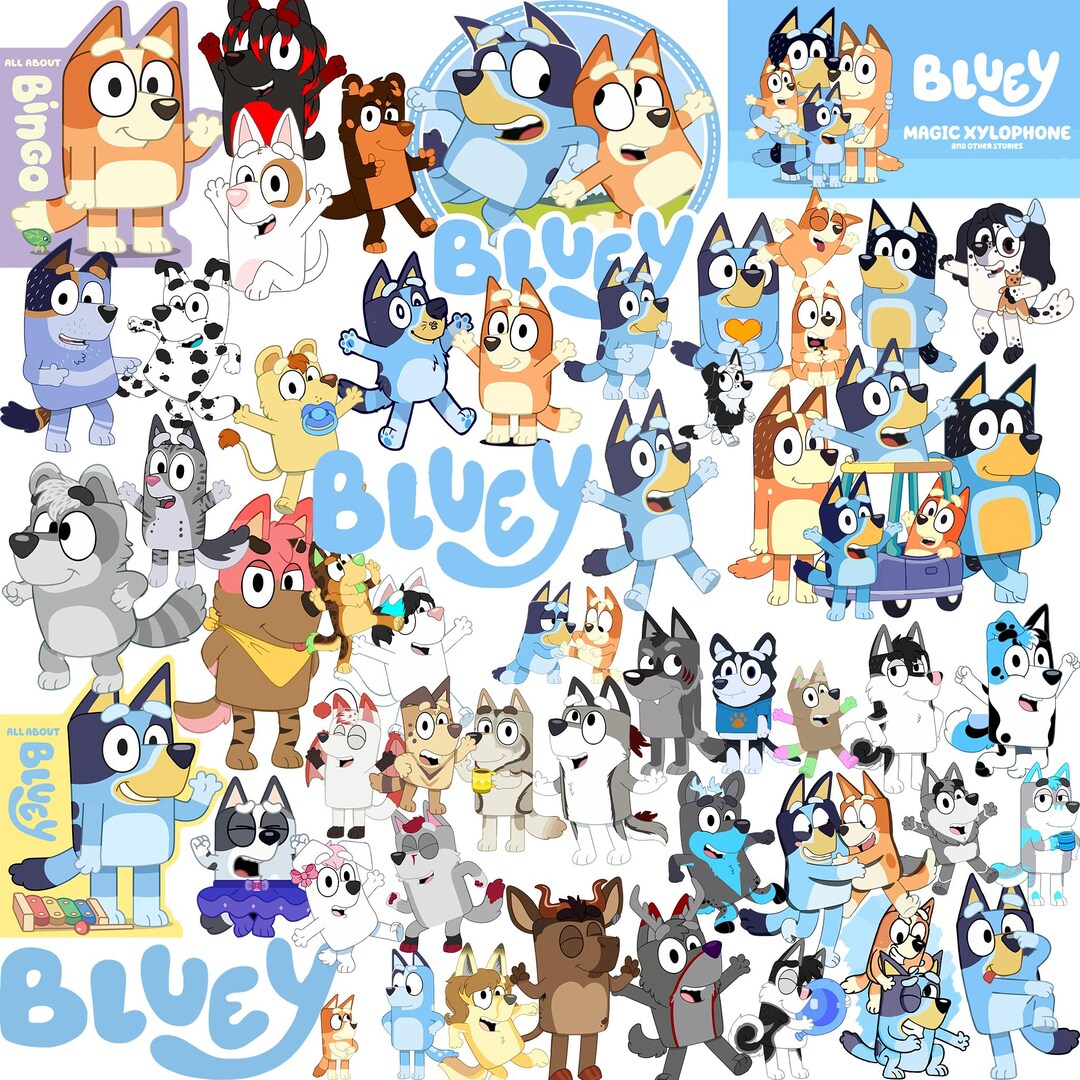 Bluey Svg- Bluey Png- Digital Stickers- Digital Bundle- Files- Cartoon ...