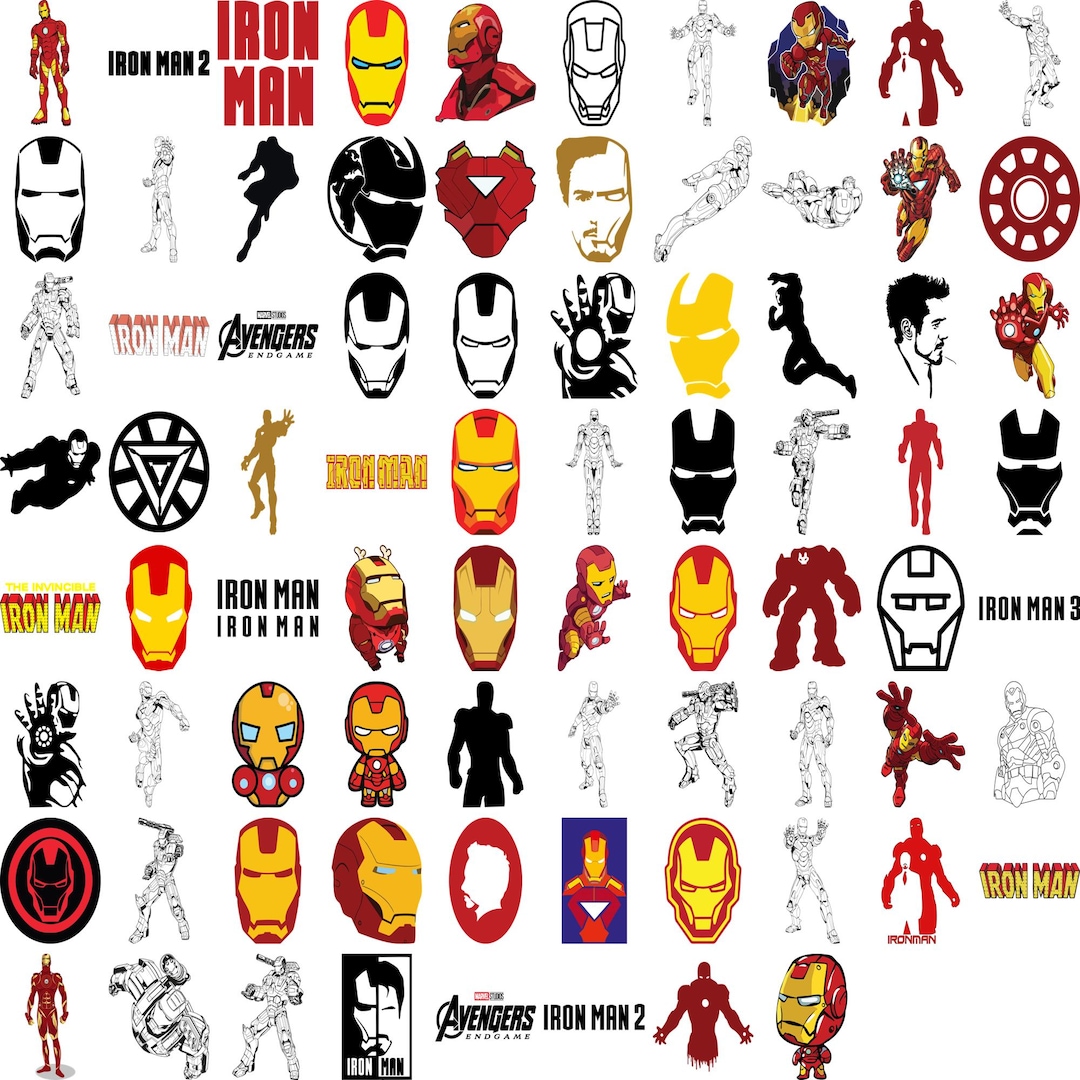 İron Man Svg- İron Man Png- İron Man Font- Digital Stickers- Digital ...