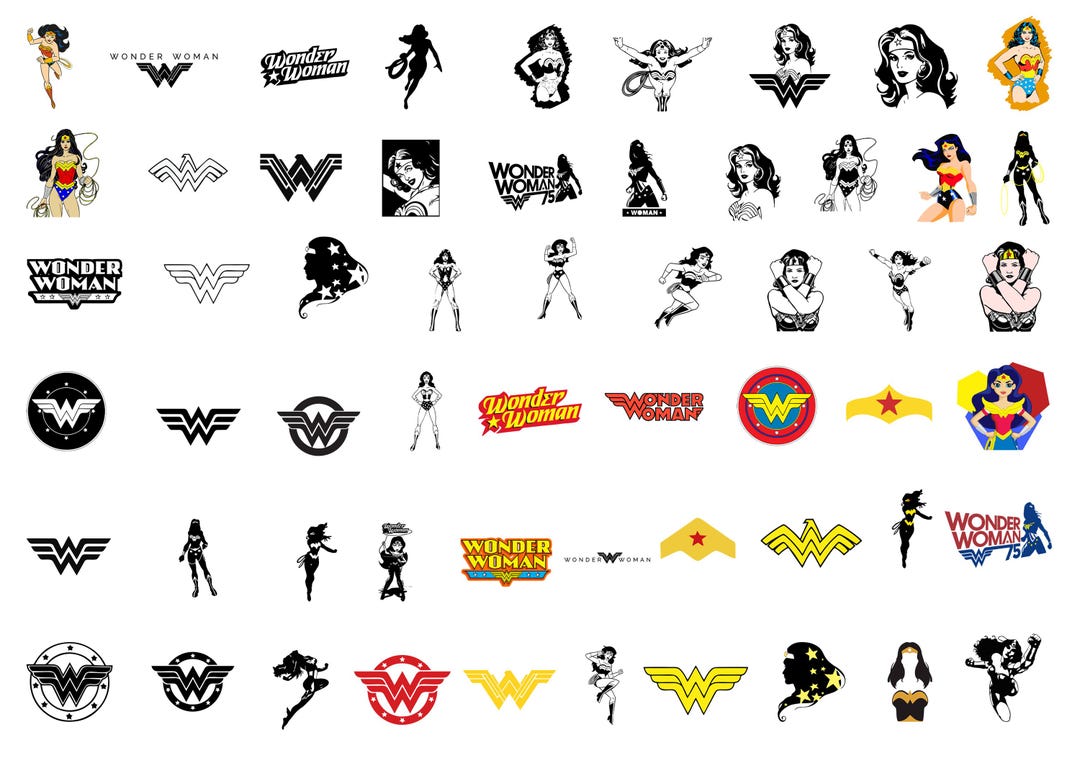 Wonder Woman Svg- Wonder Woman Png- Wonder Woman Font- Digital Stickers ...
