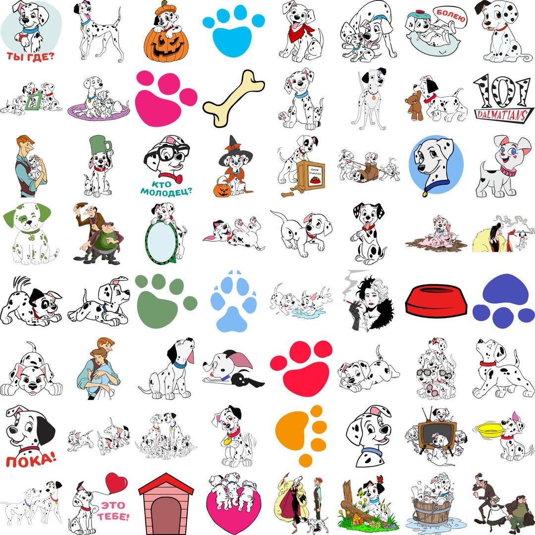 Dalmatians Svg- Dalmatians Png- Dalmatians Stickers- Digital Bundle ...