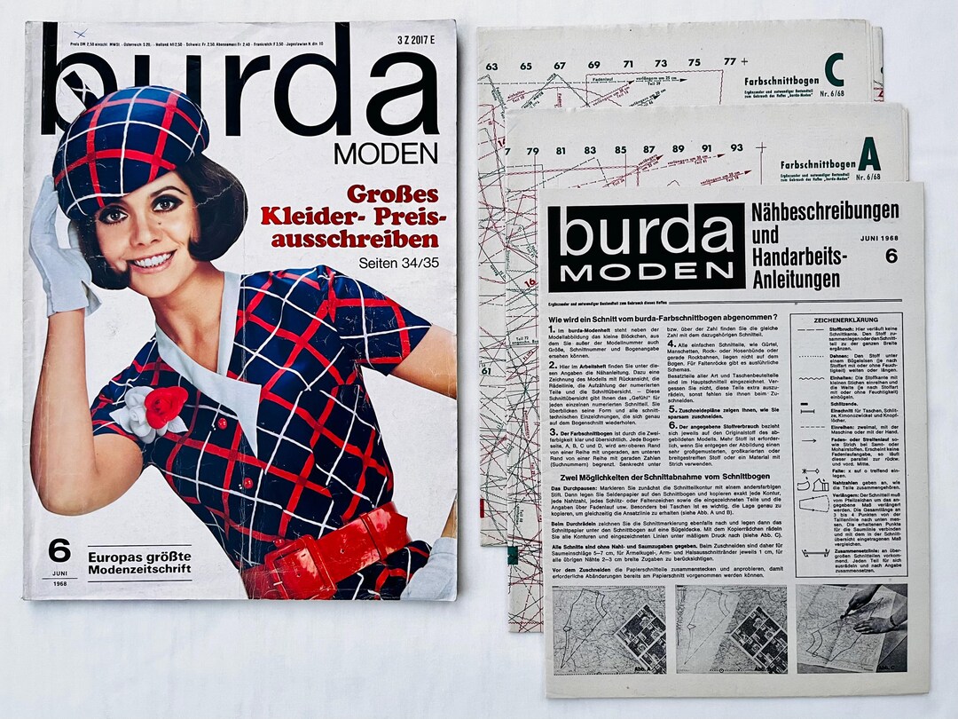 Burda Moden - 6/1968. Patterns A, B, C & D Included - Etsy