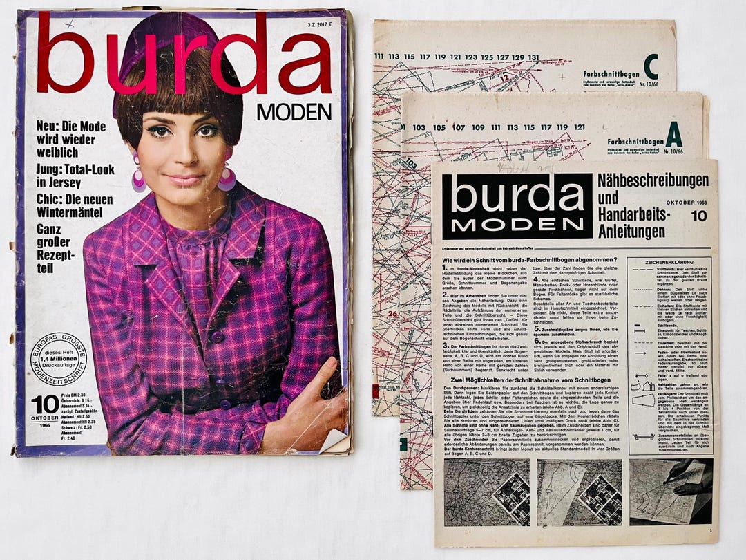 Burda Moden - 10/1966. Patterns A, B, C & D Included - Etsy