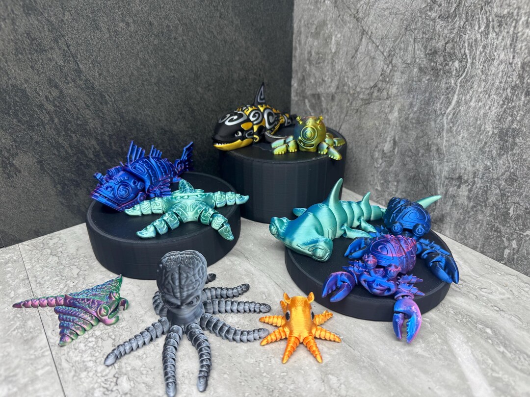 Colorful Articulating Fidget Toy Bulk Pack - 10 Sea Animals Included - Etsy