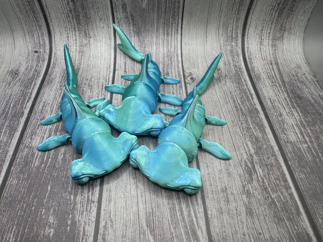 Flexy Hammerhead Shark. Light Blue Color Change. Great for Kids. Medium Size 5 Inches Long. - Etsy