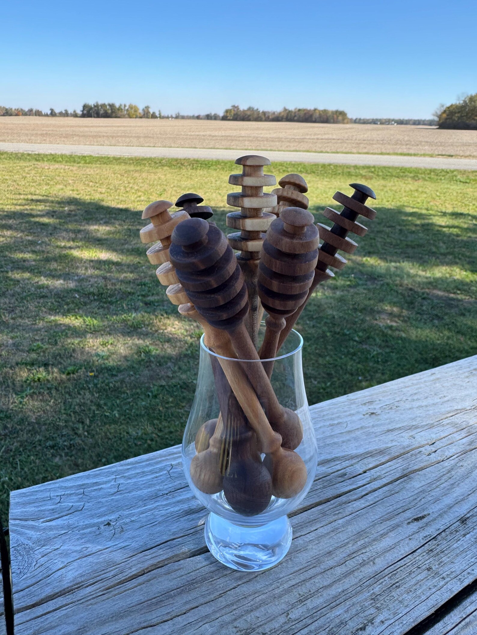 Hand-turned Wooden Honey Dipper: Maple, Oak, and Walnut - Etsy