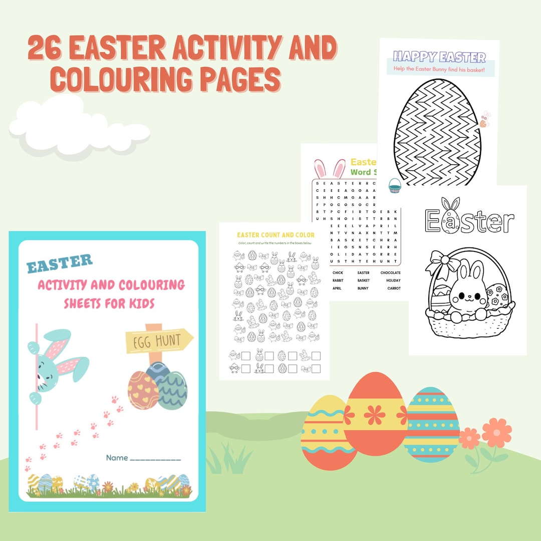Easter Activity Pages Easter Colouring Pages for Kids Fun Easter ...