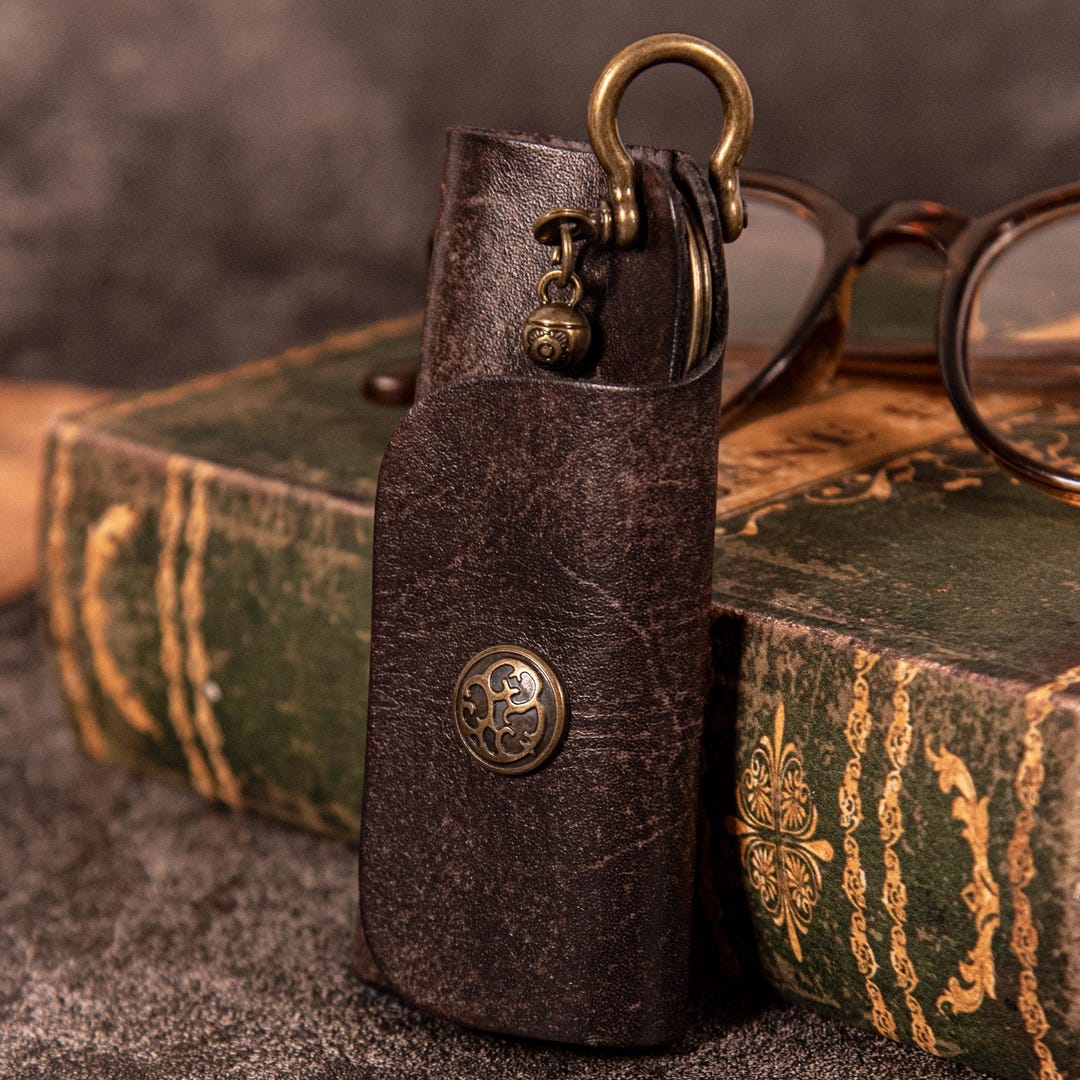 Handmade Key Fob Cover, Leather Key Case, Zipper Key Pouch, Key ...