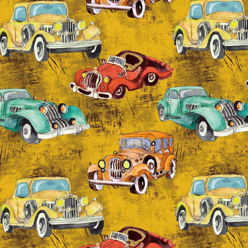 Classic Car Fabric - Etsy