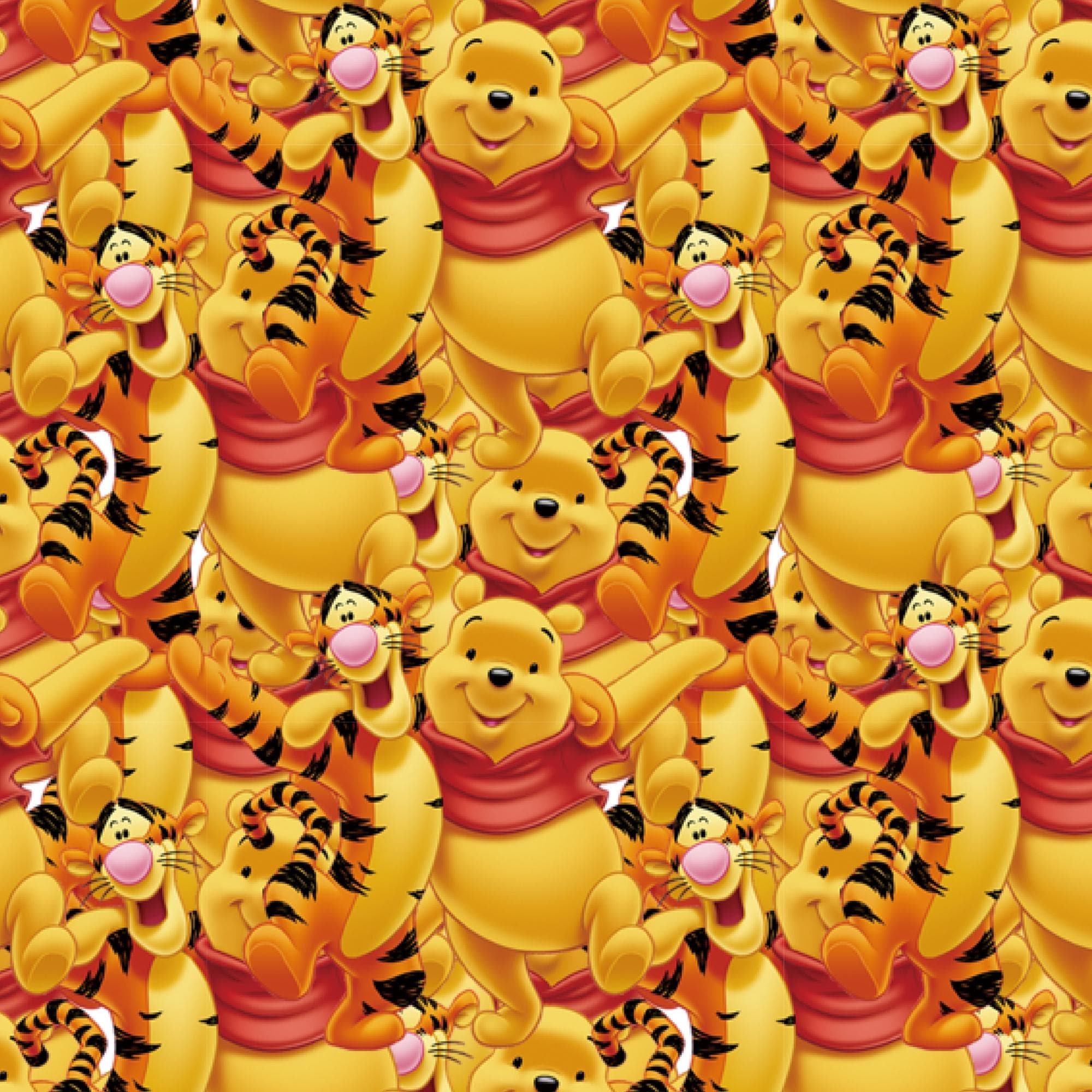 Winnie the Pooh Fabric, Winnie and Tigger Fabric, 100% Cotton Fabric ...