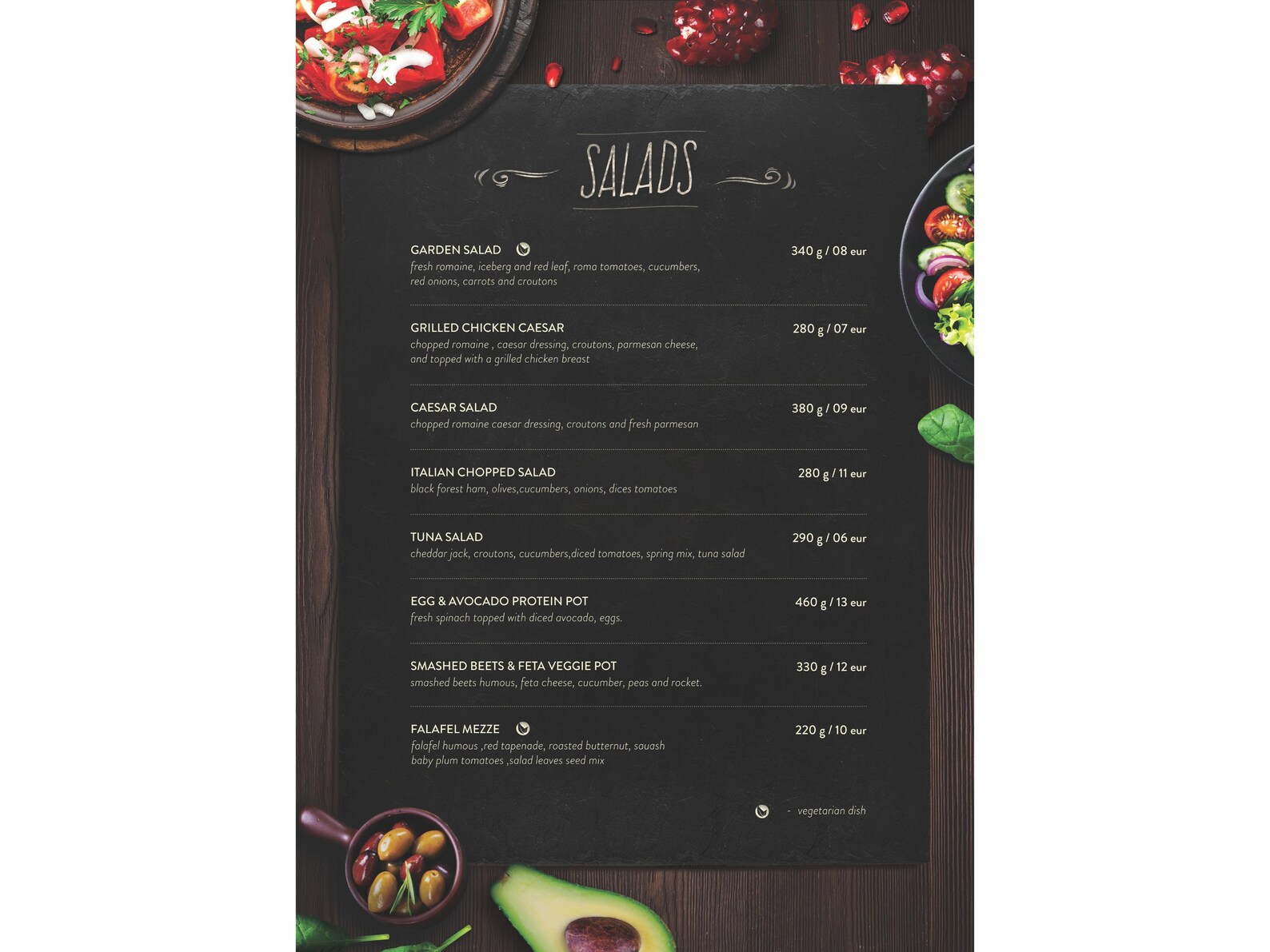 Editable Restaurant Menu Template: Complete Food Menu PSD (digital ...