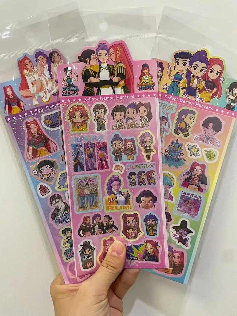 DIY Kpop Demon Hunters Laser Cut Sticker for Office Stationery and ...
