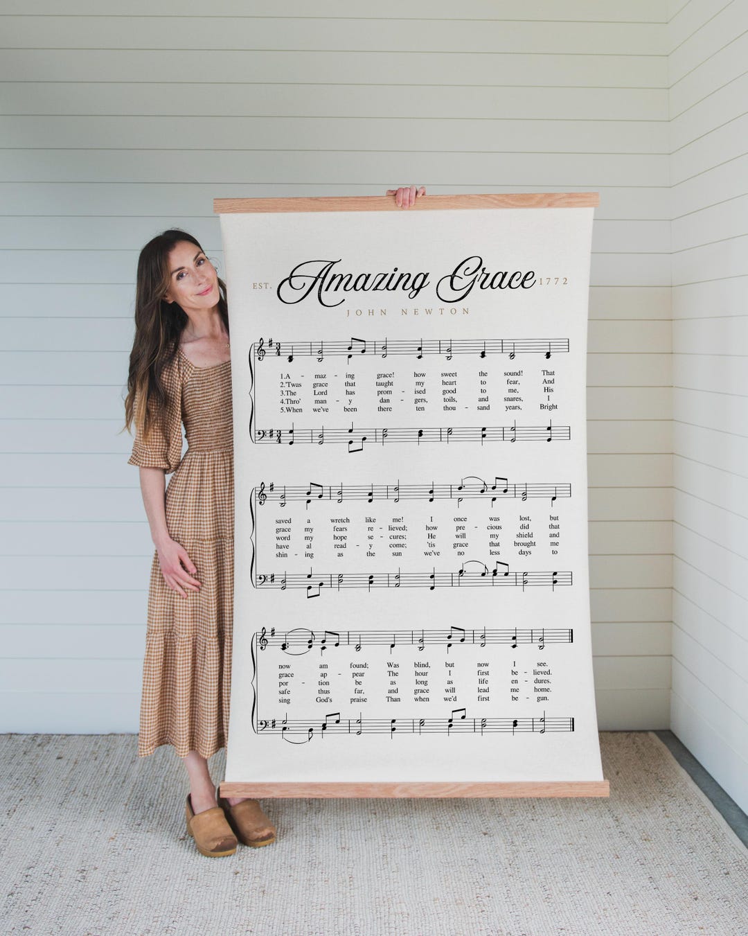 Amazing Grace Hymn Tapestry | Sheet Music | Extra Large Christian ...
