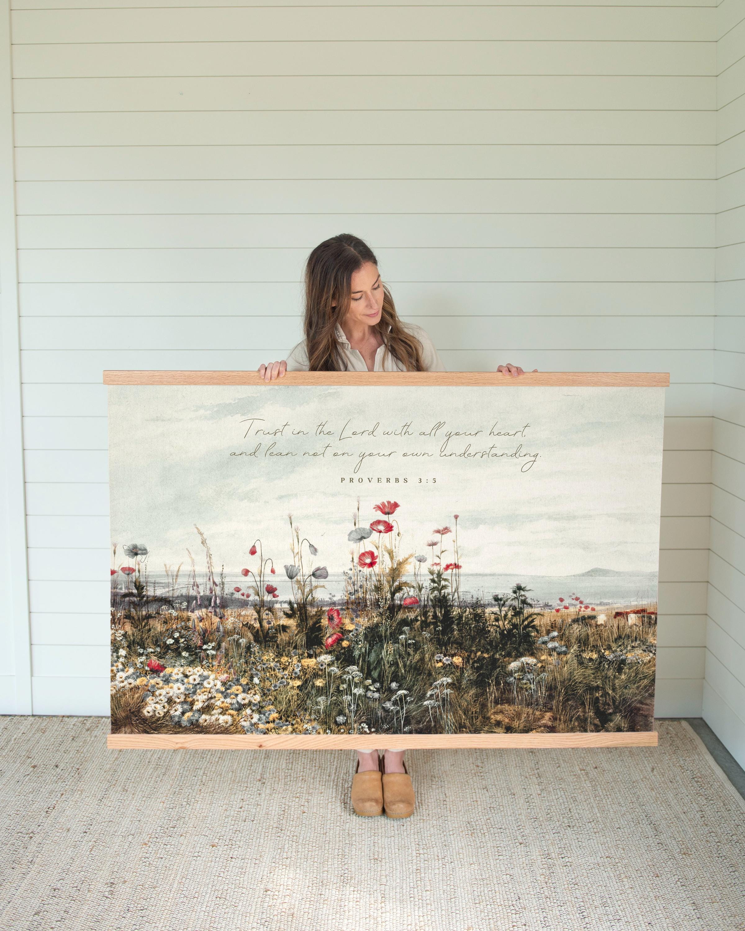Trust in the Lord | Extra Large Wall Art | Proverbs 3:5 Bible Verse ...