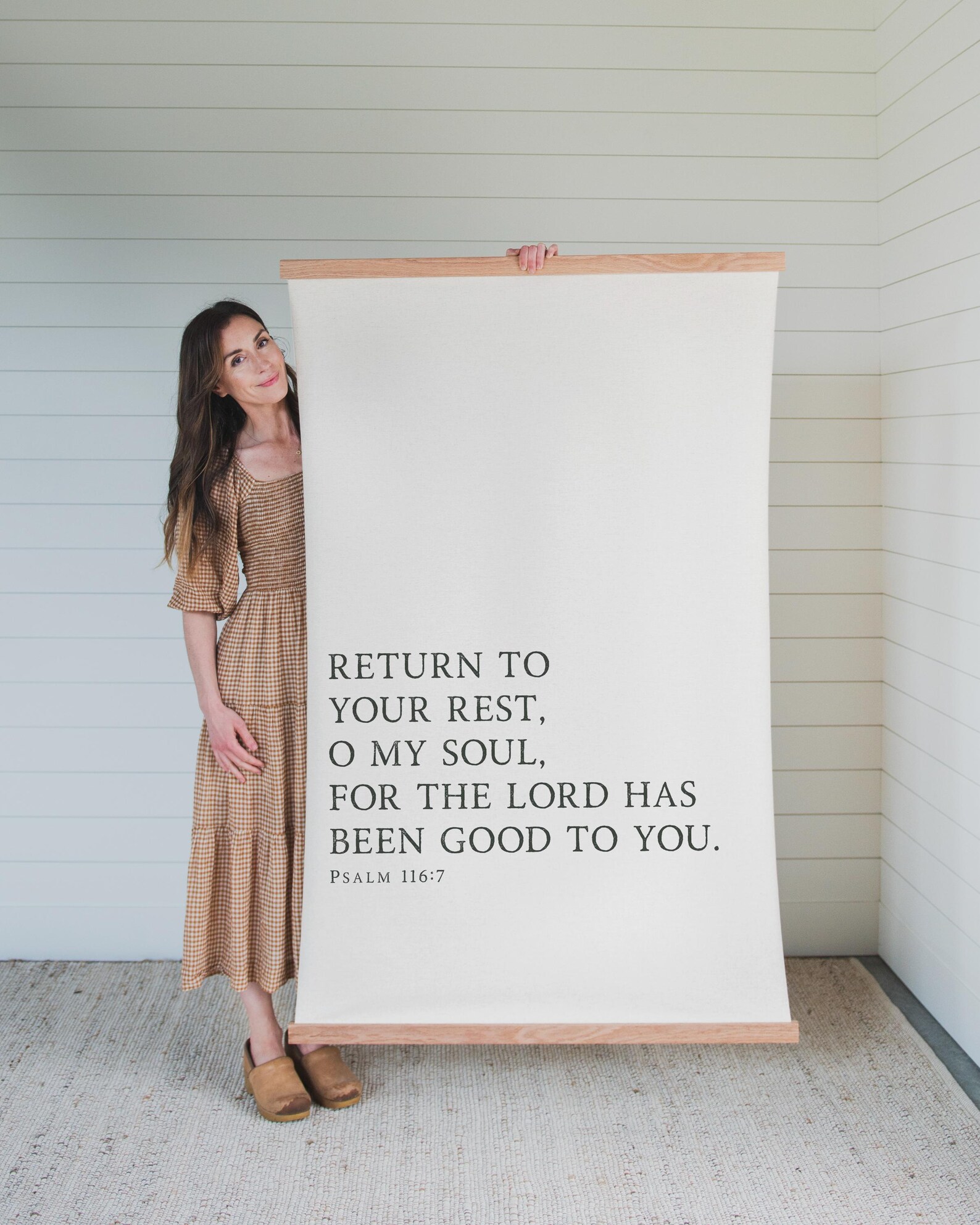Return to Your Rest Scripture Art | Psalm 116:7 Wall Tapestry ...