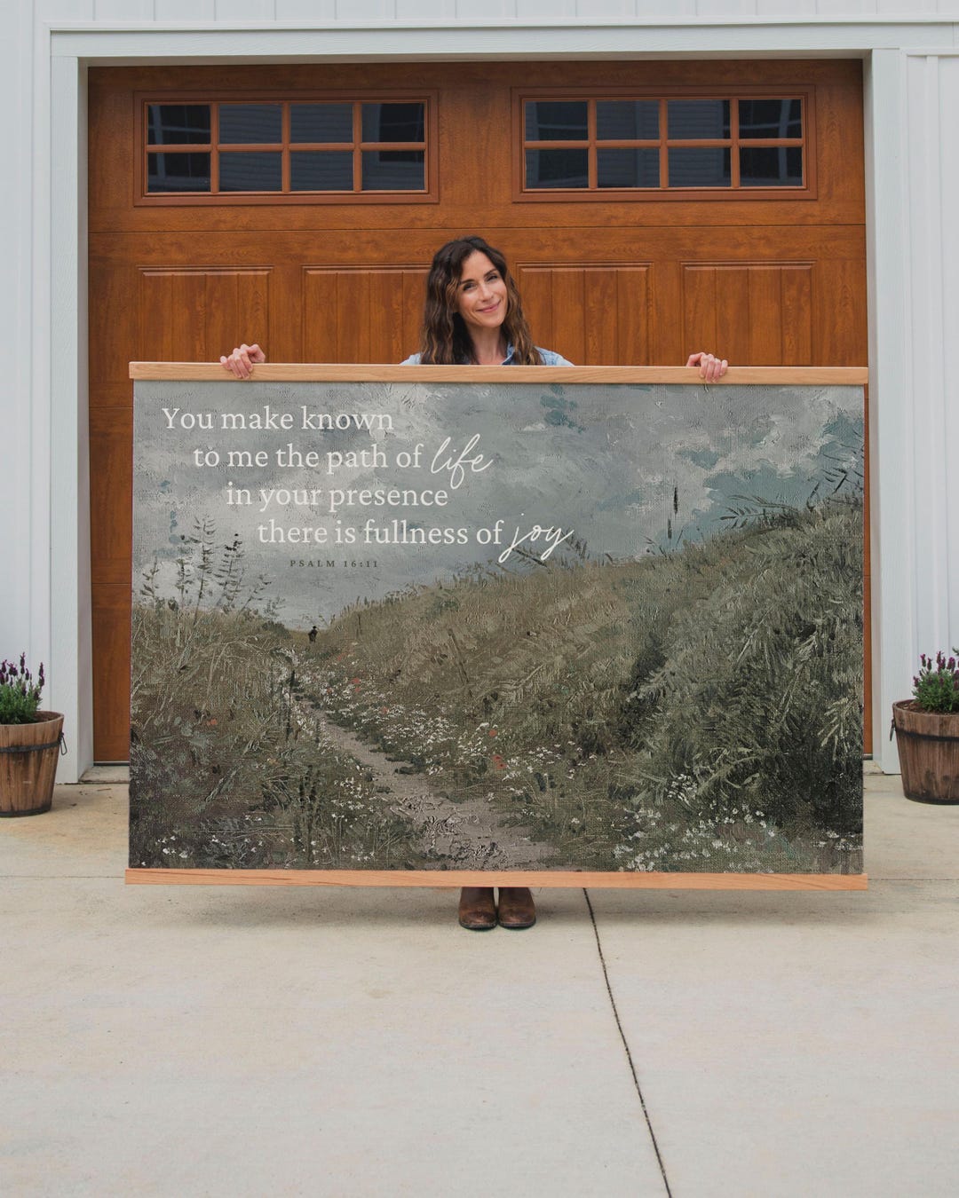 Path of Life Scripture Print | Extra Large Wall Art | Psalm 16:11 ...