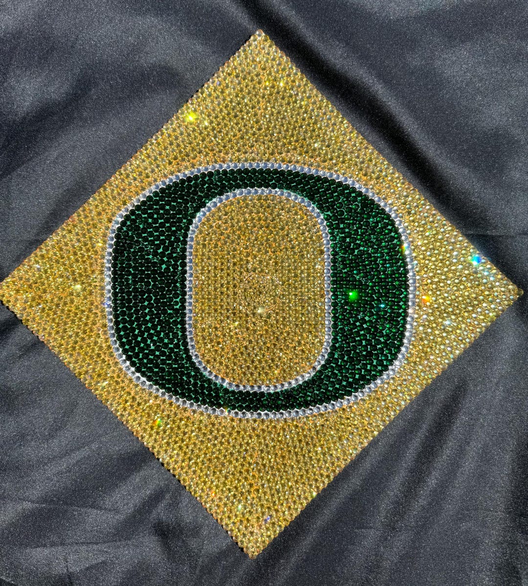 Rhinestone Graduation Cap, Bling Grad Cap, Bedazzled, Jeweled, College, High School, Oregon ...