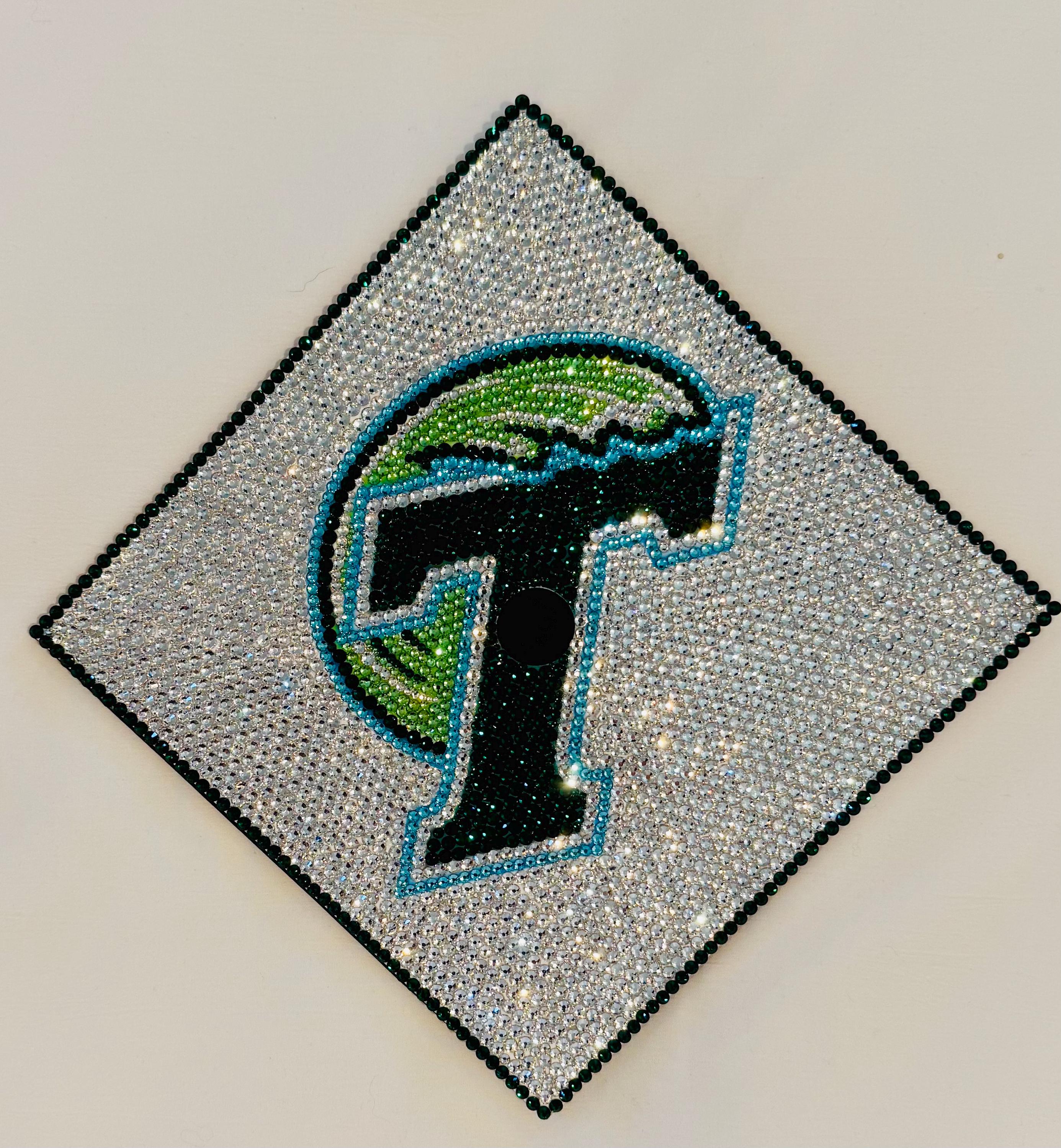 Rhinestone Graduation Cap, Bling Grad Cap, Bedazzled Grad Cap, College ...