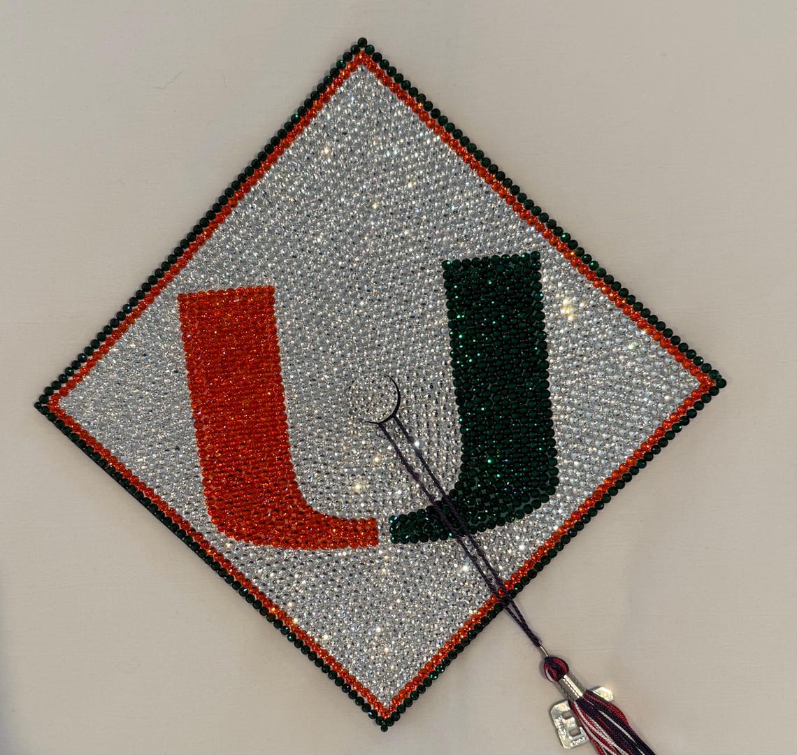 Rhinestone Graduation Cap, Bling Grad Cap, Bedazzled Grad Cap, College ...