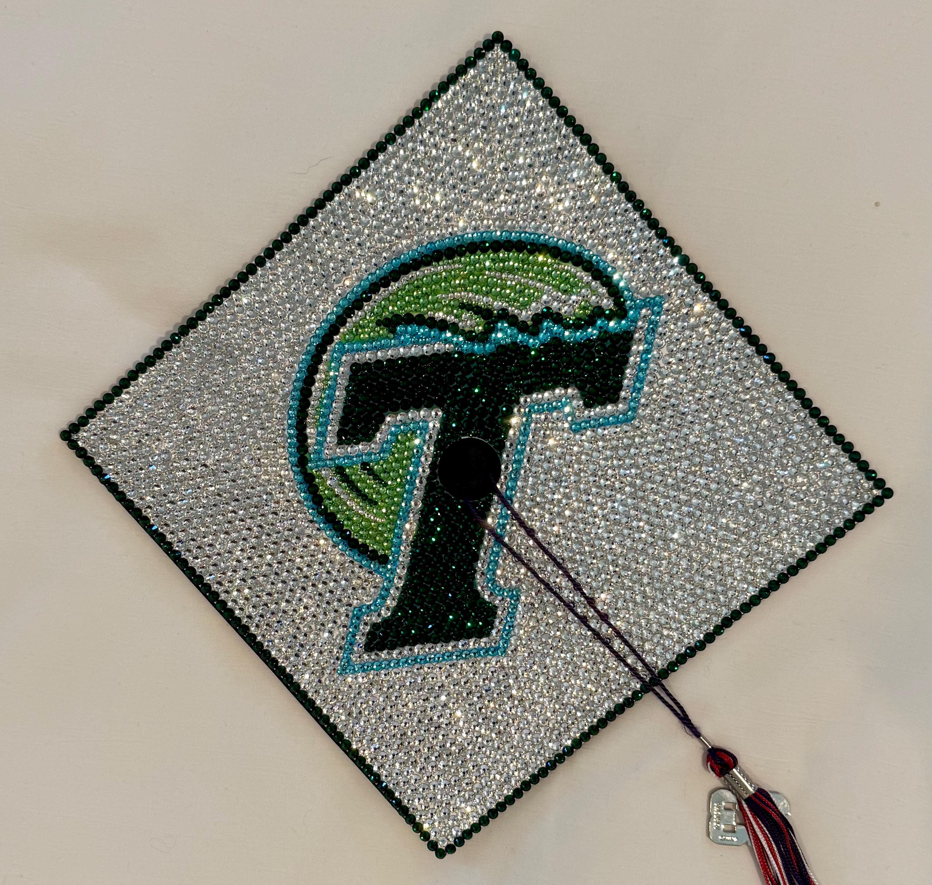 Rhinestone Graduation Cap, Bling Grad Cap, Bedazzled Grad Cap, College ...