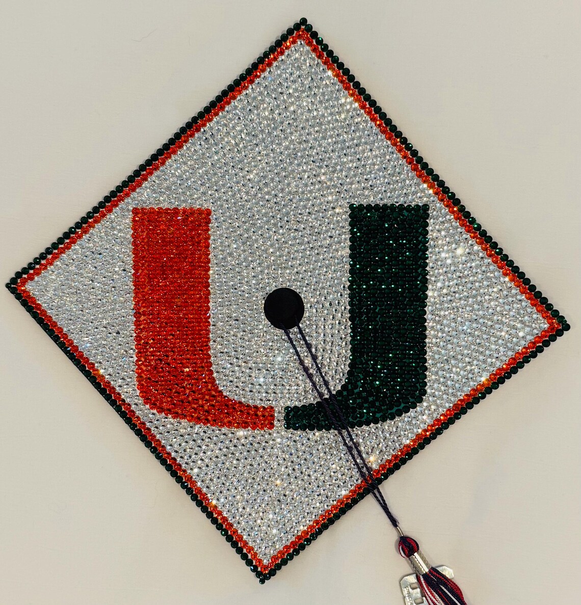 Rhinestone Graduation Cap, Bling Grad Cap, Bedazzled Grad Cap, College ...