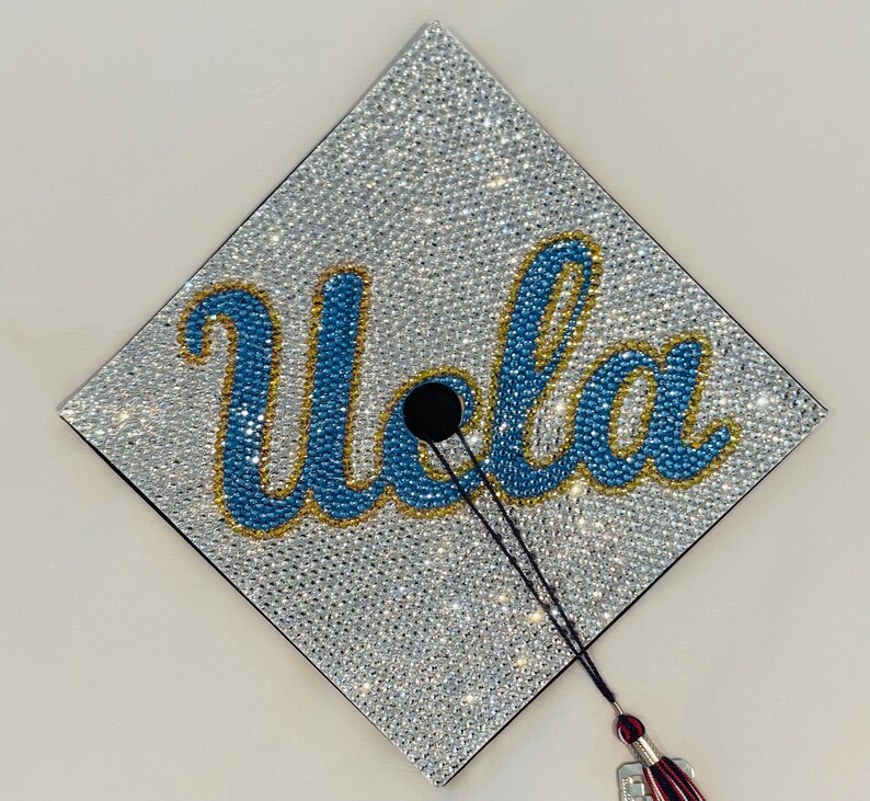 Rhinestone Graduation Cap, Bling Grad Cap, Bedazzled Grad Cap, College ...
