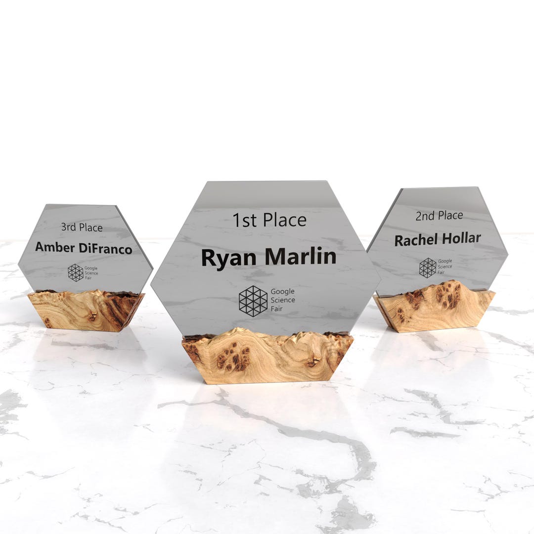 Custom Trophy Graduation Collage With Resin and Wood Award Plaque ...