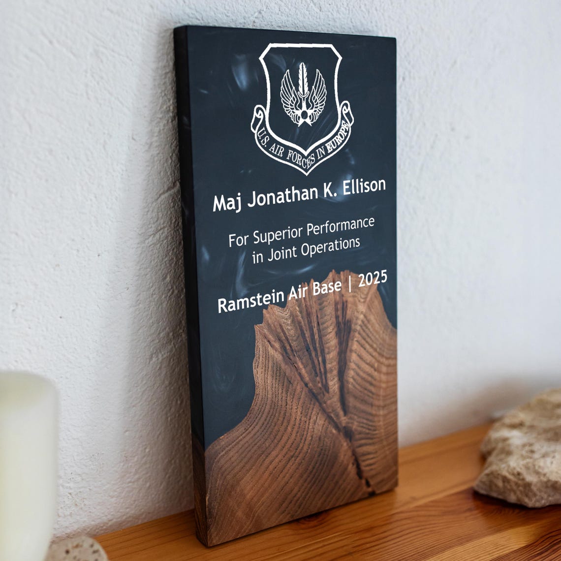 Epoxy & Wood Retirement Plaque for Wall. Custom Retirement Pplaque ...