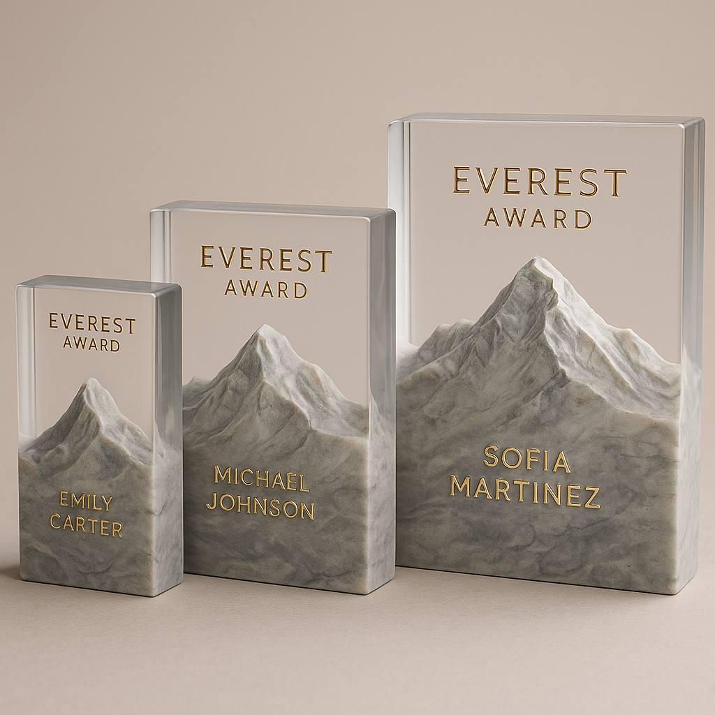 Epoxy & Arcanid Annual Award. Custom Crystal Appreciation Plaque as ...