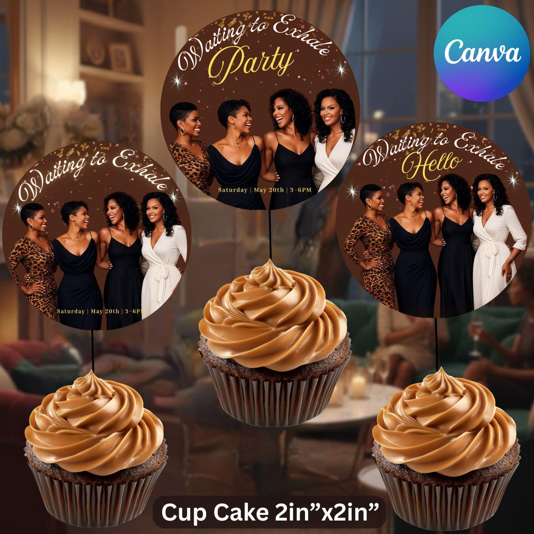 Waiting to Exhale Cake Topper Template, Girls Night Favor Template ...