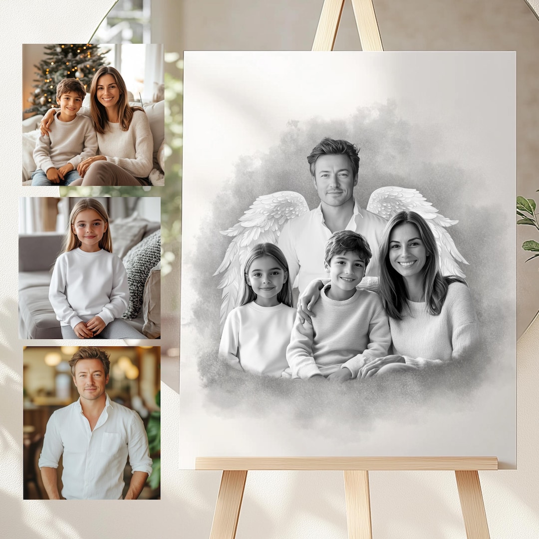 Add Person to Family Photo, Passed Loved One Print, Custom Family ...