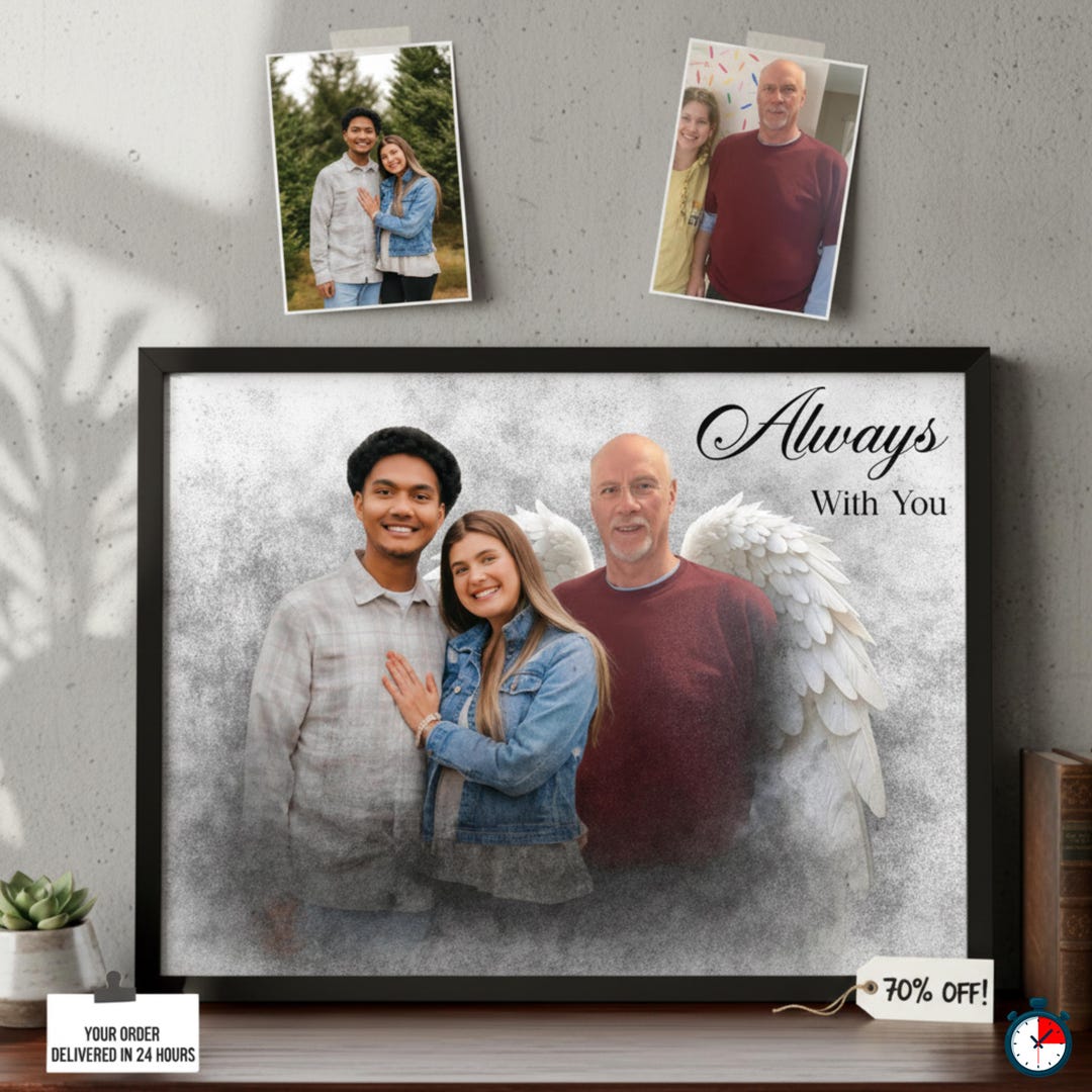 Deceased Father Add Loved One to Photo, Memorial Portrait, Loss of ...