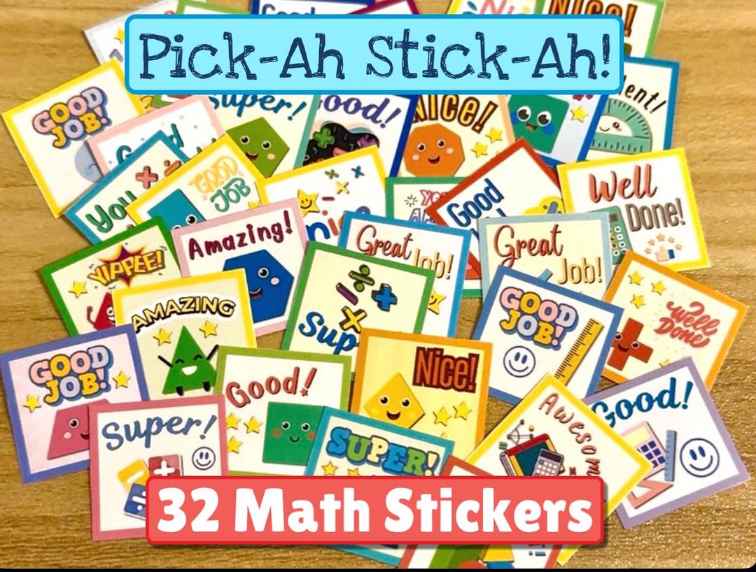 Math Stickers, Reward Stickers, Grading Stickers, Homework Stickers ...