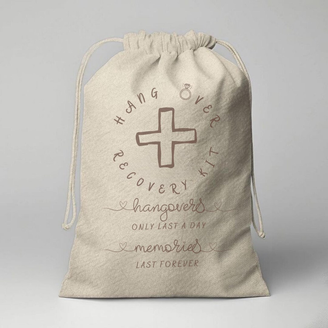 Hangover Recovery Kit Bag, Wedding Party Favor, Bachelorette Gift Bag ...