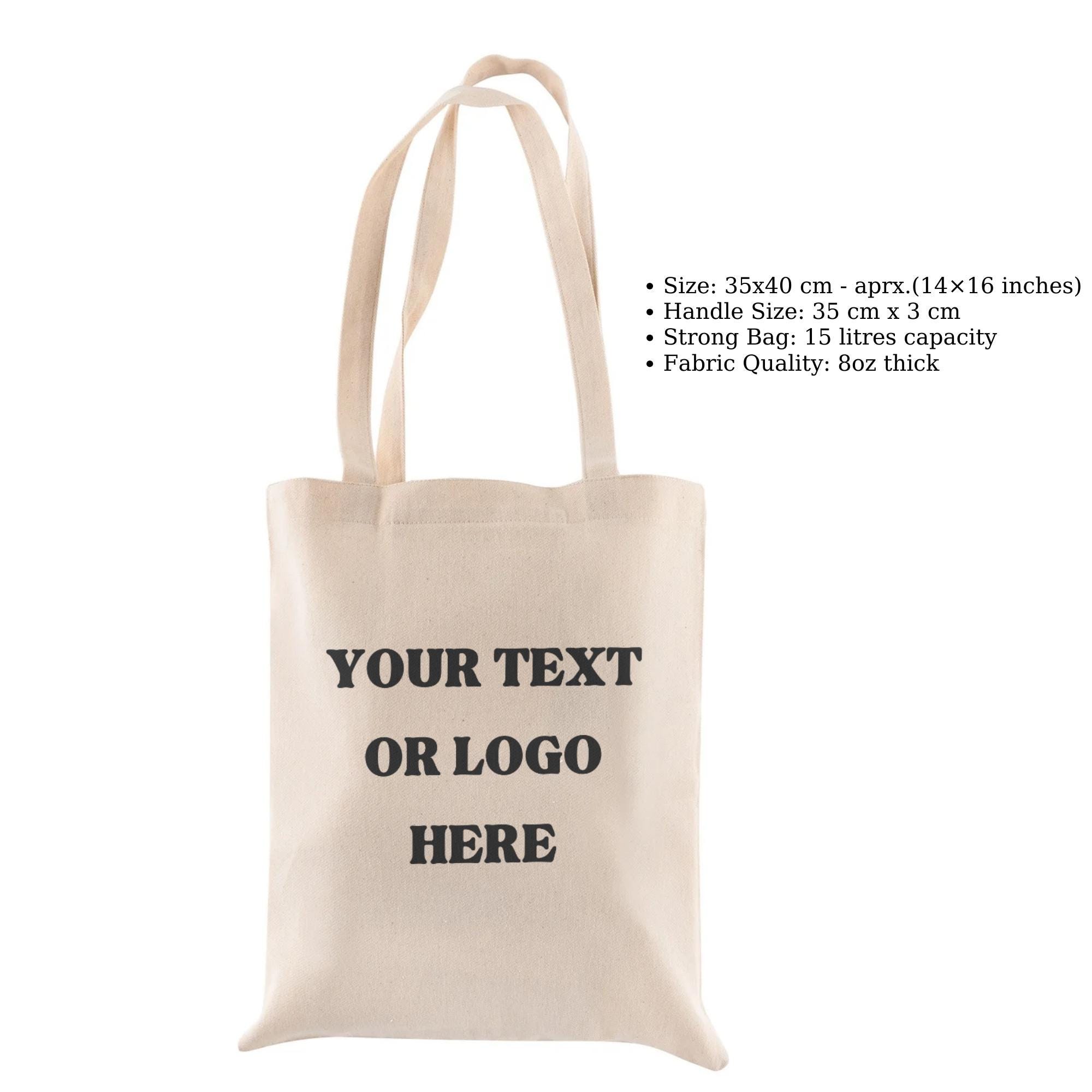 Personalized Logo Cotton Tote Bag: Reusable Eco-friendly Shoulder Bag ...