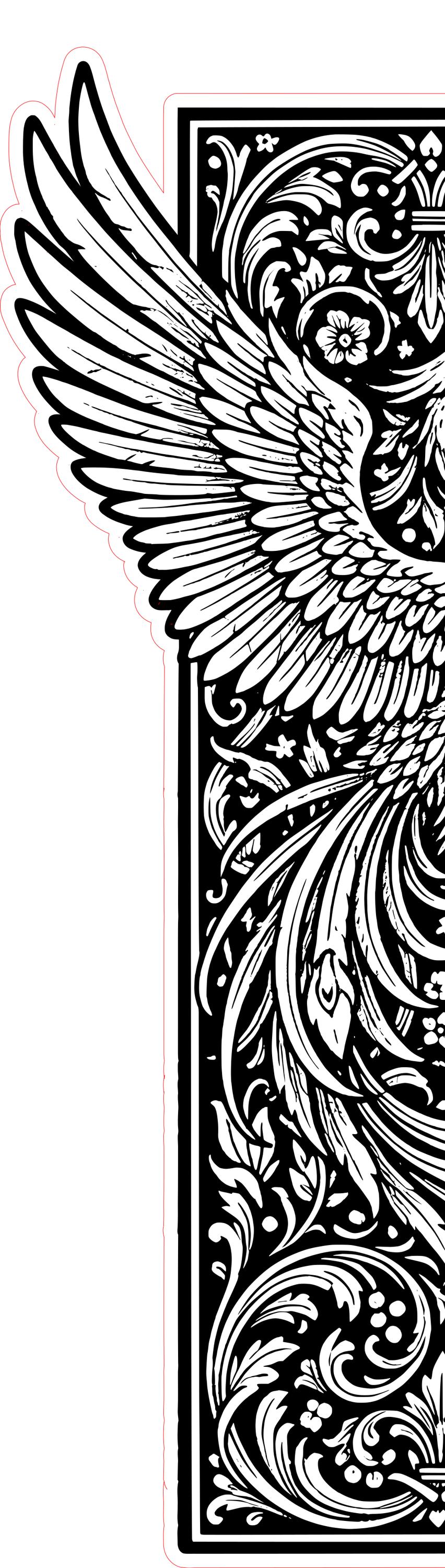 Phoenix SVG File for Laser Engraving | Mythical Bird Vector Art ...
