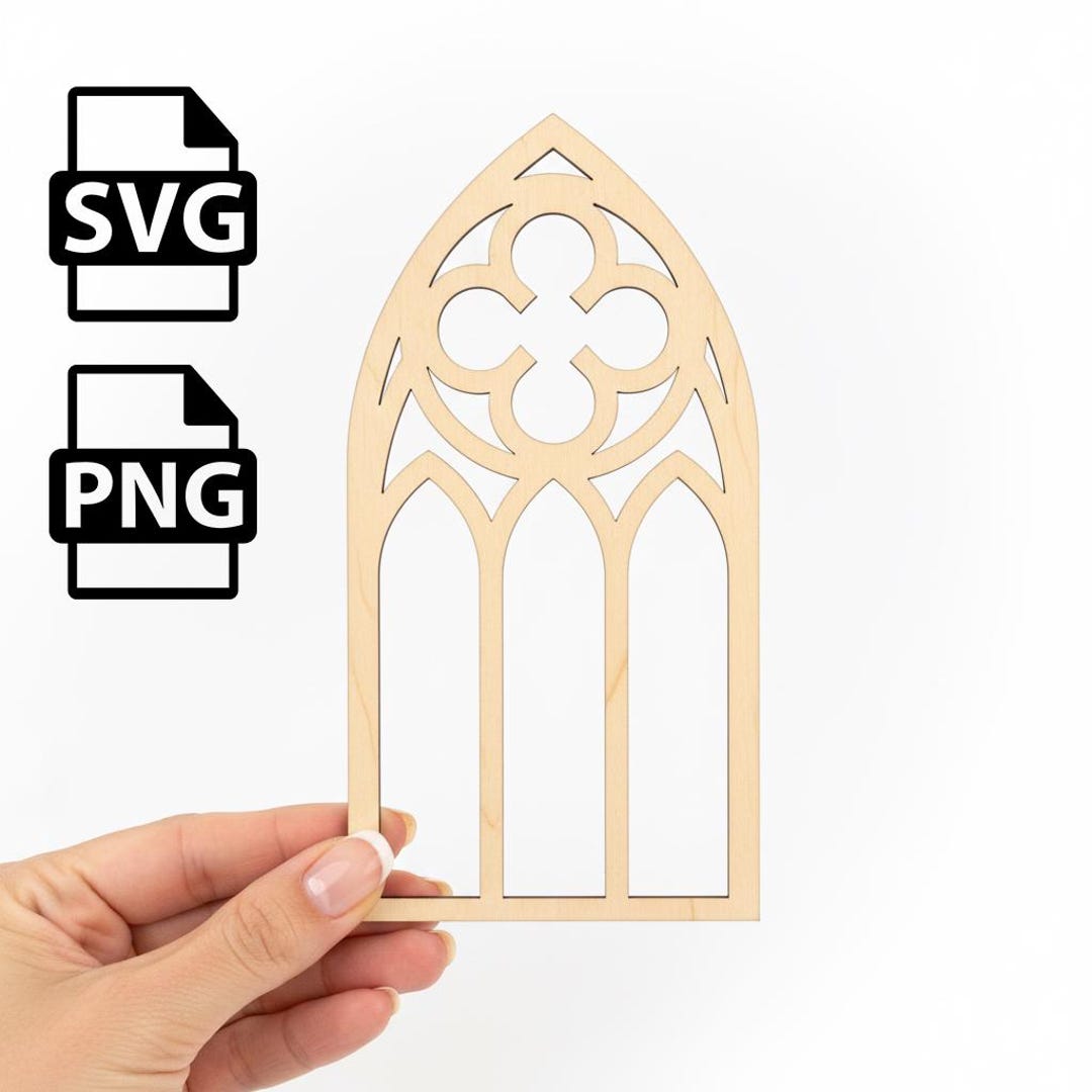 Gothic Arch Window SVG Template | Gothic Church-style Panel | Instant ...