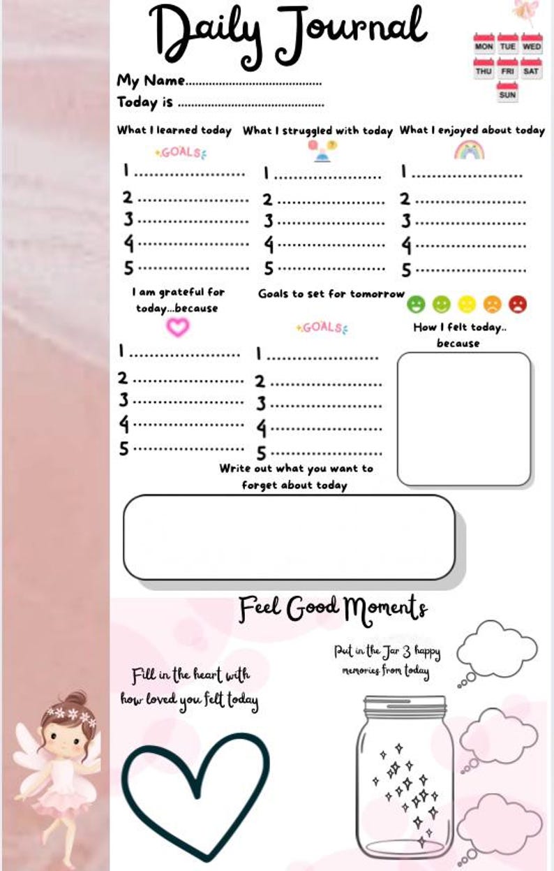 Children’s Daily Journal, Kids Journal, Daily Journal, Selfcare Journal ...
