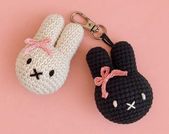 Crochet Bunny Keychain - Etsy
